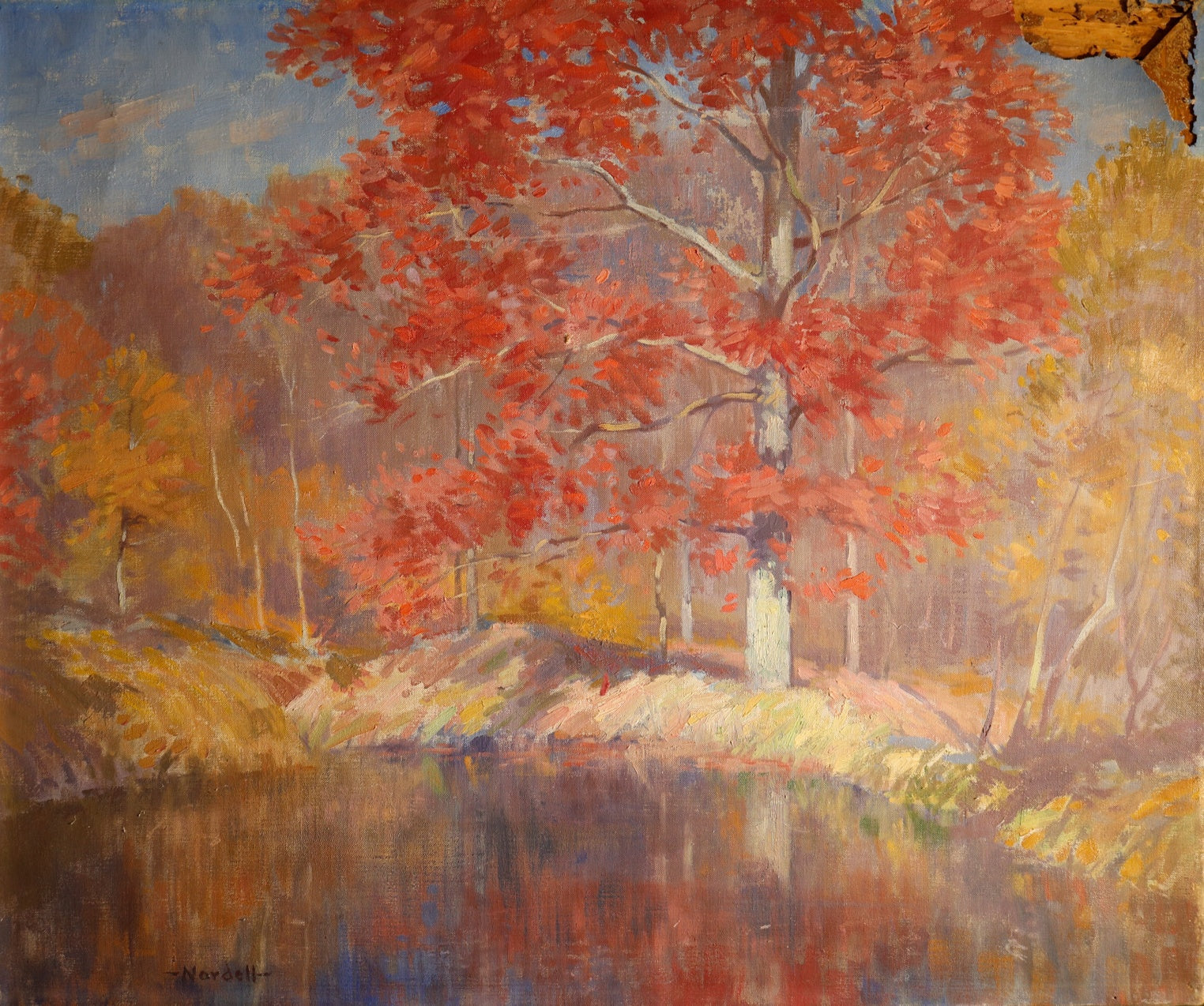 The Pool in Autumn by Carl [Johan David] Nordell – Genesee Valley ...